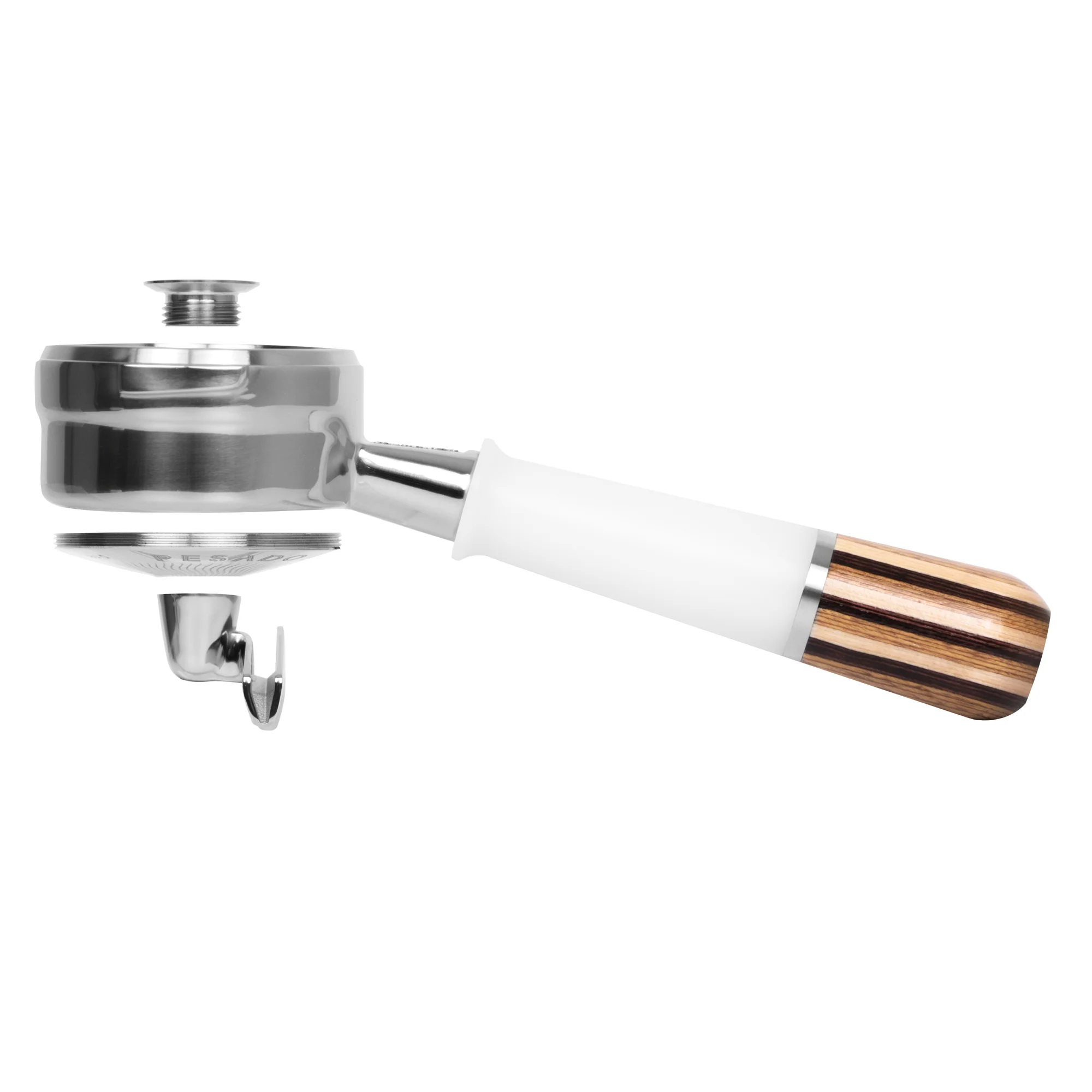 PESADO Hybrid Portafilter – White | RIGA – MEKA.COFFEE